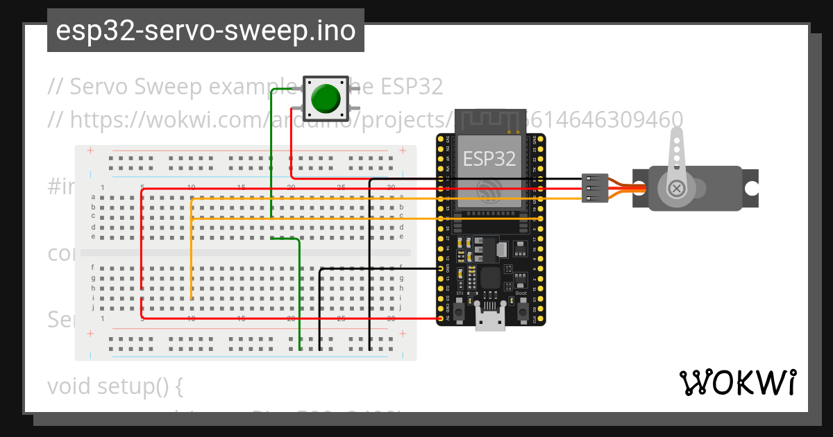 belajar servo.ino - Wokwi ESP32, STM32, Arduino Simulator