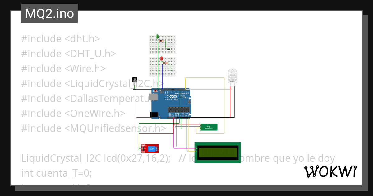 MQ2 PARA ADT - Wokwi ESP32, STM32, Arduino Simulator