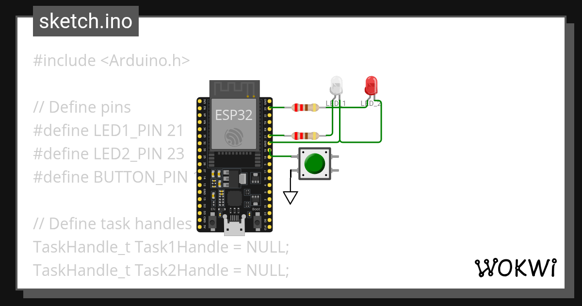 Tugas 2: Implementasi RTOS - Wokwi ESP32, STM32, Arduino Simulator