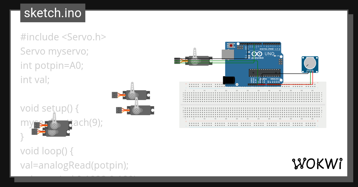 Servo Moter Wokwi Esp32 Stm32 Arduino Simulator