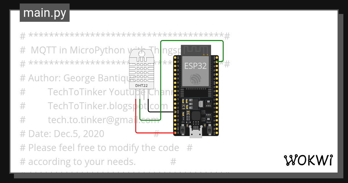 DHT22+display+thinkspeak - Wokwi ESP32, STM32, Arduino Simulator