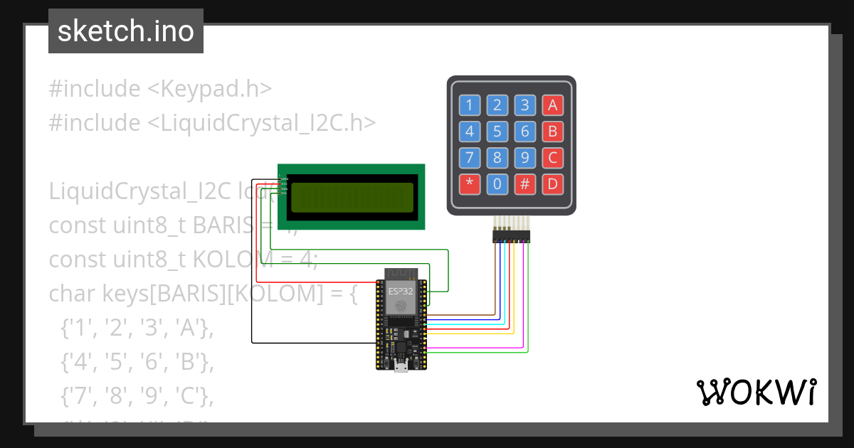keypad fahregi - Wokwi ESP32, STM32, Arduino Simulator