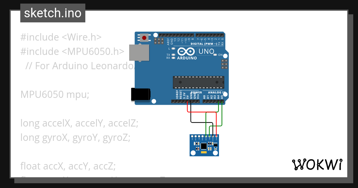 Mpu6050 Wokwi Esp32 Stm32 Arduino Simulator