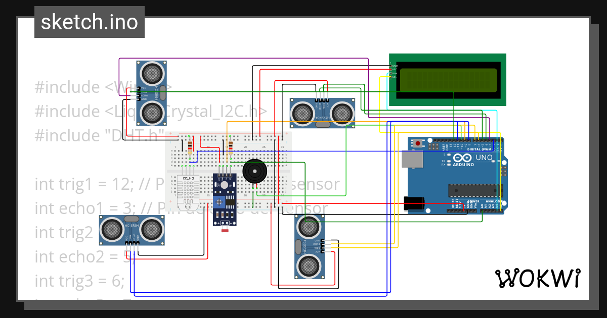 Detector de plagas en cultivos - Wokwi ESP32, STM32, Arduino Simulator