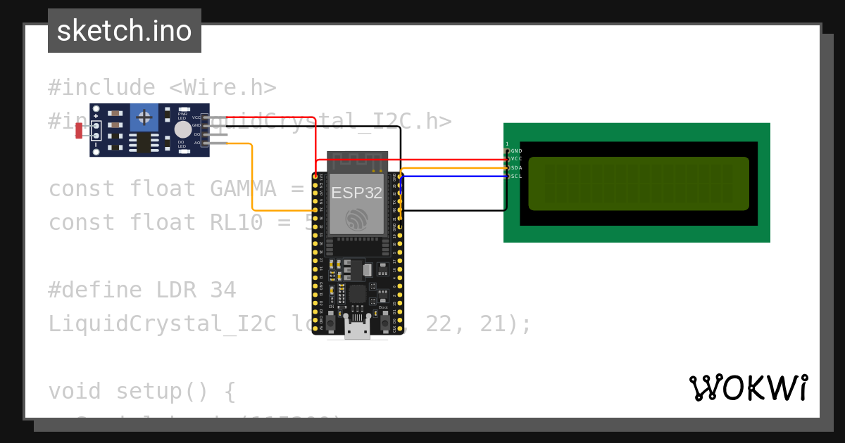 Fotoresistencia Wokwi Esp32 Stm32 Arduino Simulator 5063