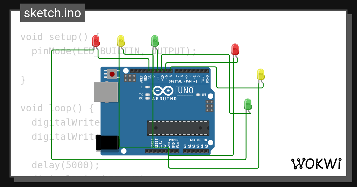 Traffic Lights Wokwi Esp32 Stm32 Arduino Simulator 6569