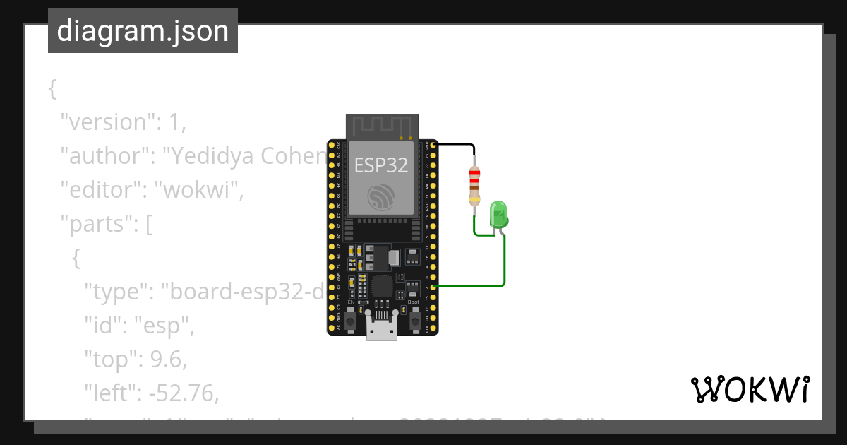 LED control ESP32_WiFi_MQTT - Wokwi ESP32, STM32, Arduino Simulator