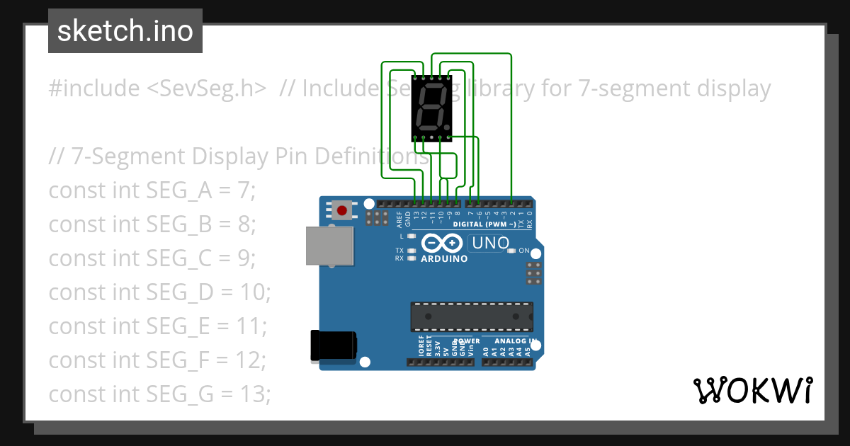 7sigment - Wokwi ESP32, STM32, Arduino Simulator