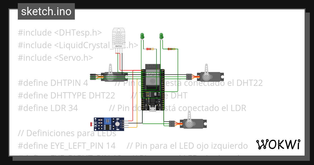 Personaje glich - Wokwi ESP32, STM32, Arduino Simulator