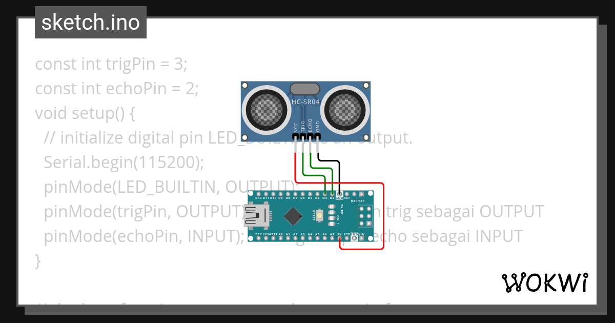 ultrasonik (Electrical Day) - Wokwi ESP32, STM32, Arduino Simulator