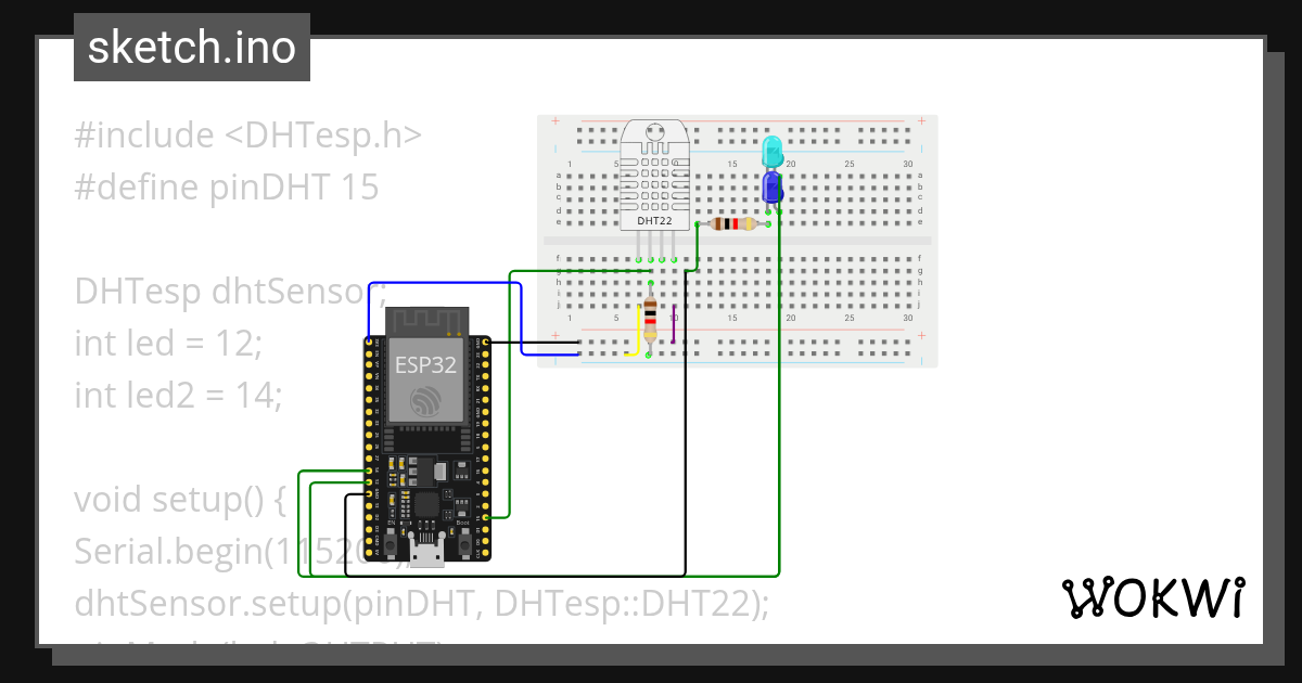 LED KERAMAT - Wokwi ESP32, STM32, Arduino Simulator