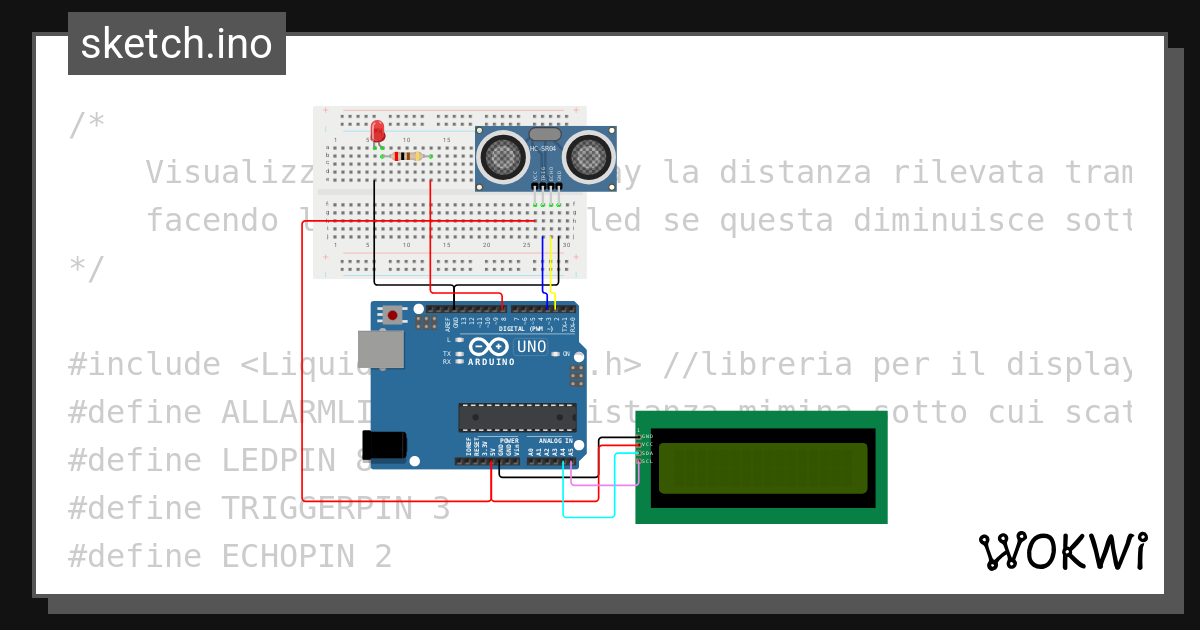 012distanceblink Wokwi Esp32 Stm32 Arduino Simulator