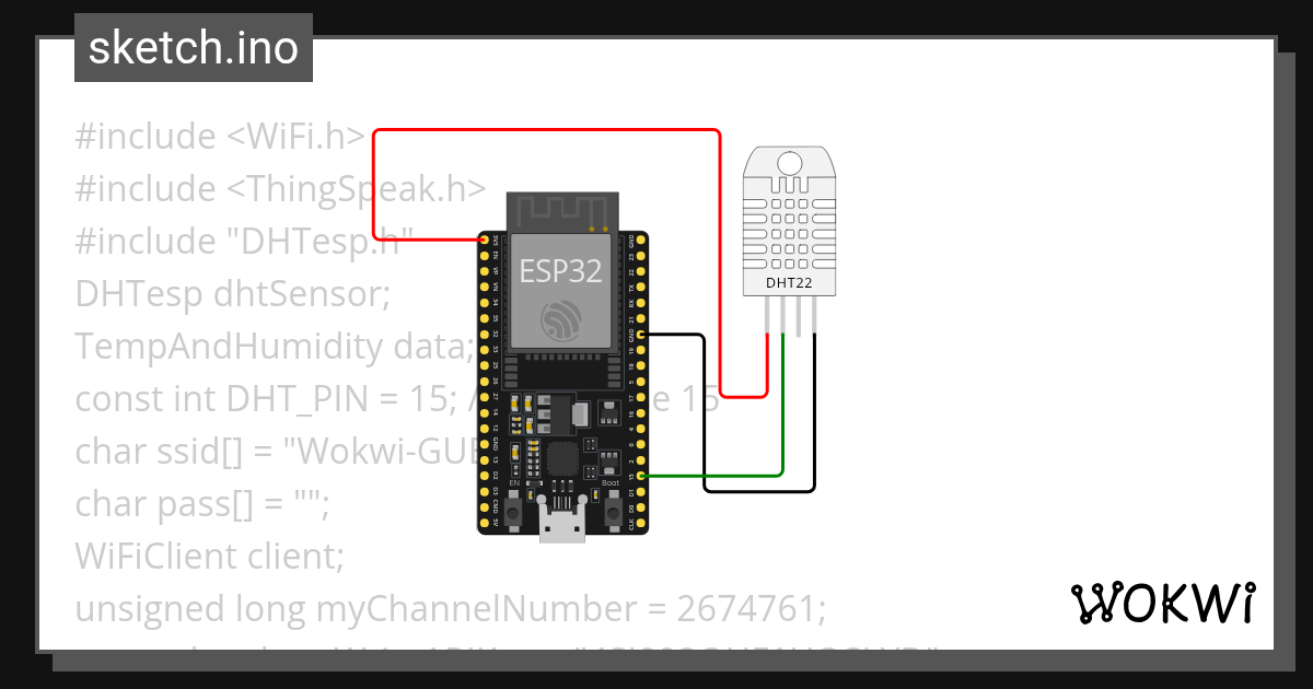 ThingSpeak - Wokwi ESP32, STM32, Arduino Simulator