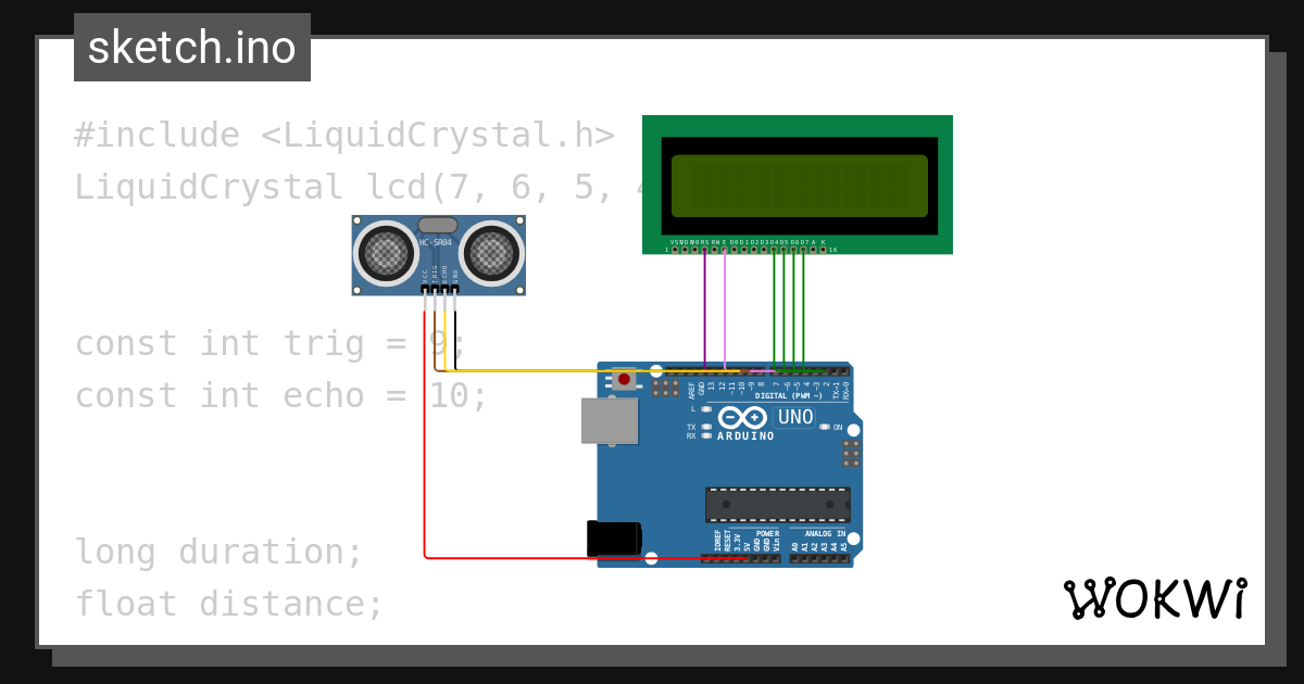 Ultrasonic Wokwi Esp32 Stm32 Arduino Simulator 1544