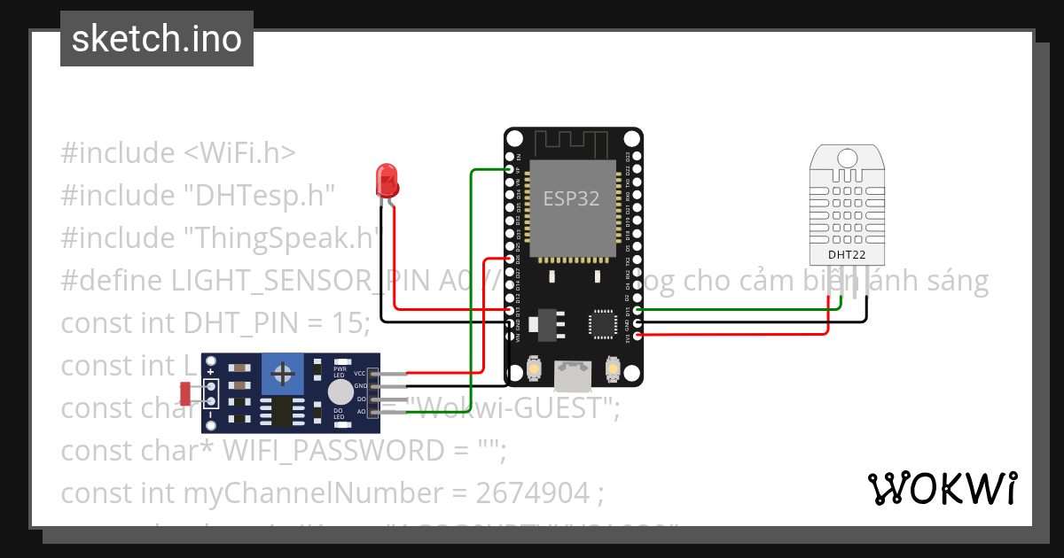 esp32-dht22-ldr-thingspeak - Wokwi ESP32, STM32, Arduino Simulator