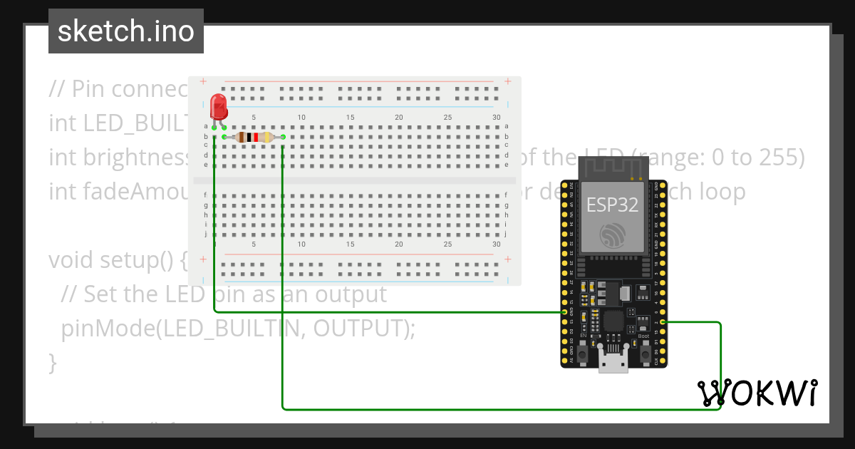 Fade Wokwi Esp32 Stm32 Arduino Simulator 0081