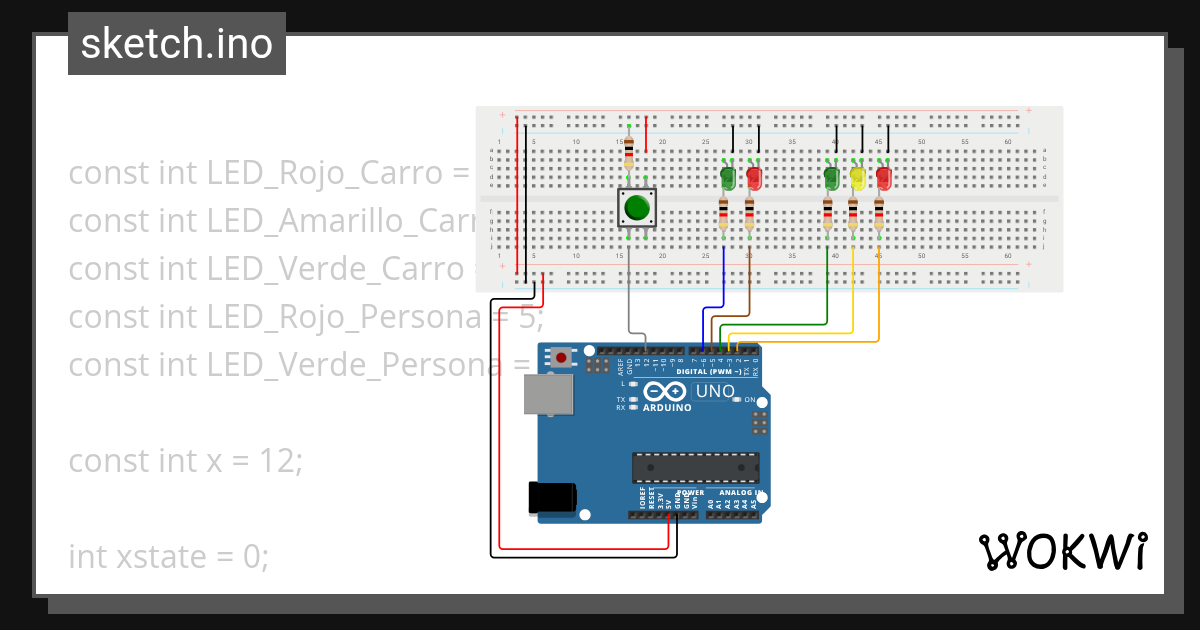 Semaforo - Wokwi ESP32, STM32, Arduino Simulator