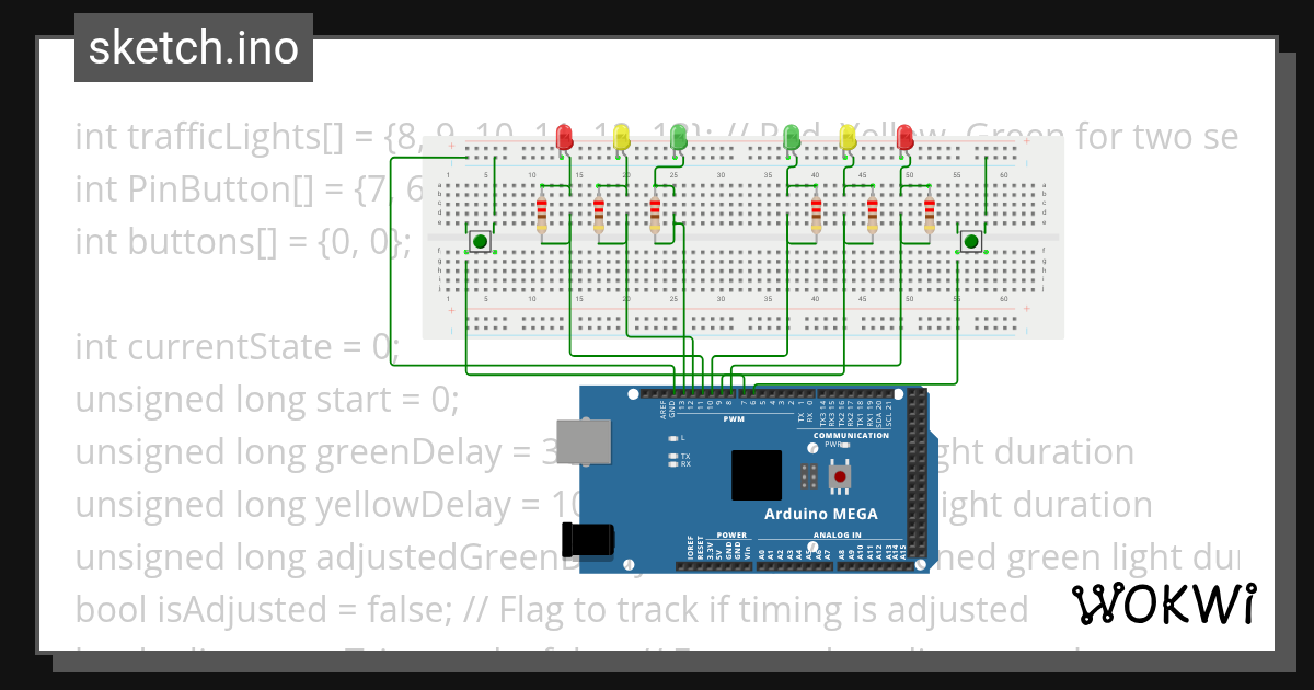 Traffic Light Arduin Copy Wokwi Esp32 Stm32 Arduino Simulator 
