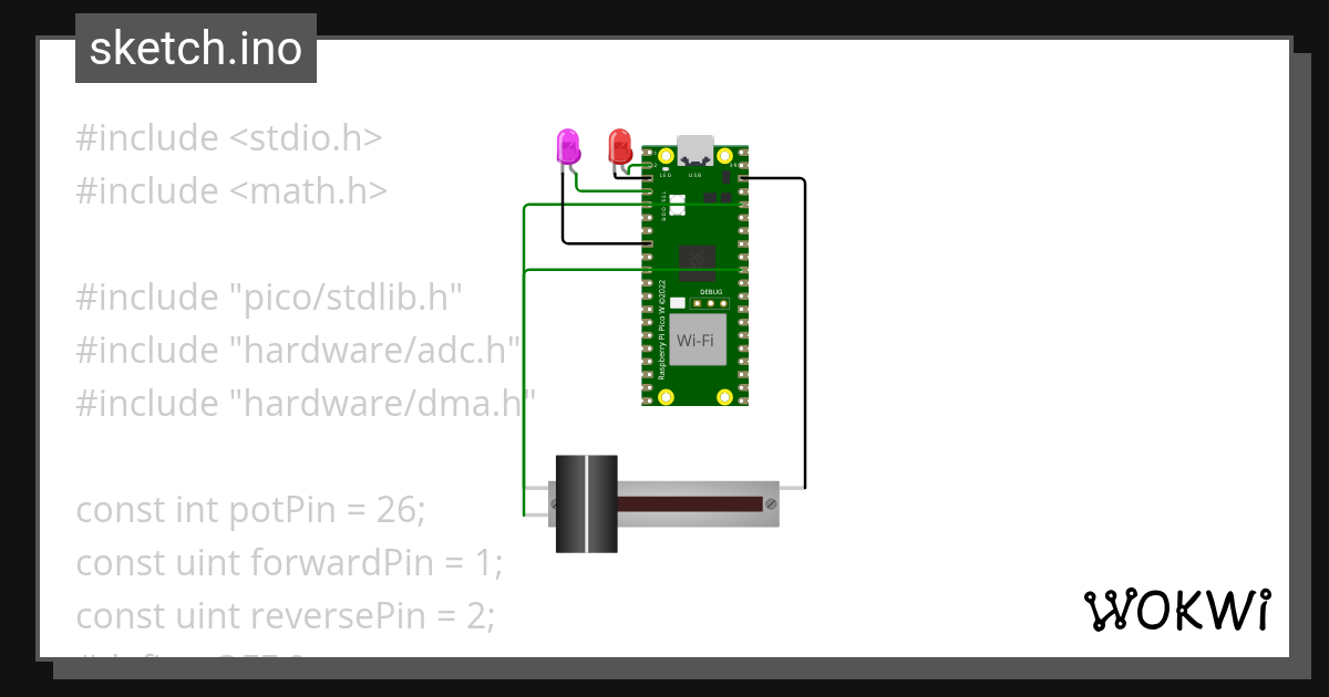 slider control - Wokwi ESP32, STM32, Arduino Simulator