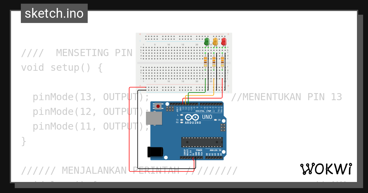 1a Blink 3 Led Wokwi Esp32 Stm32 Arduino Simulator 8832