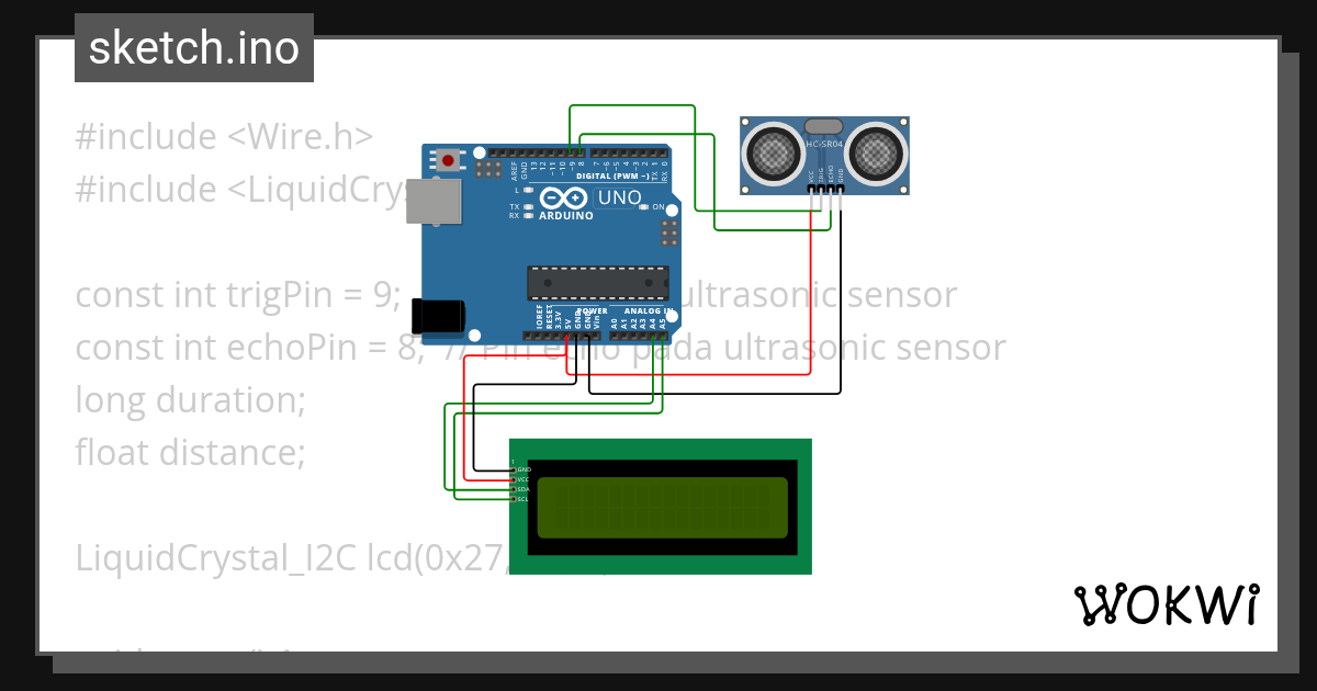 Sensor Jarak Wokwi Esp32 Stm32 Arduino Simulator 7596
