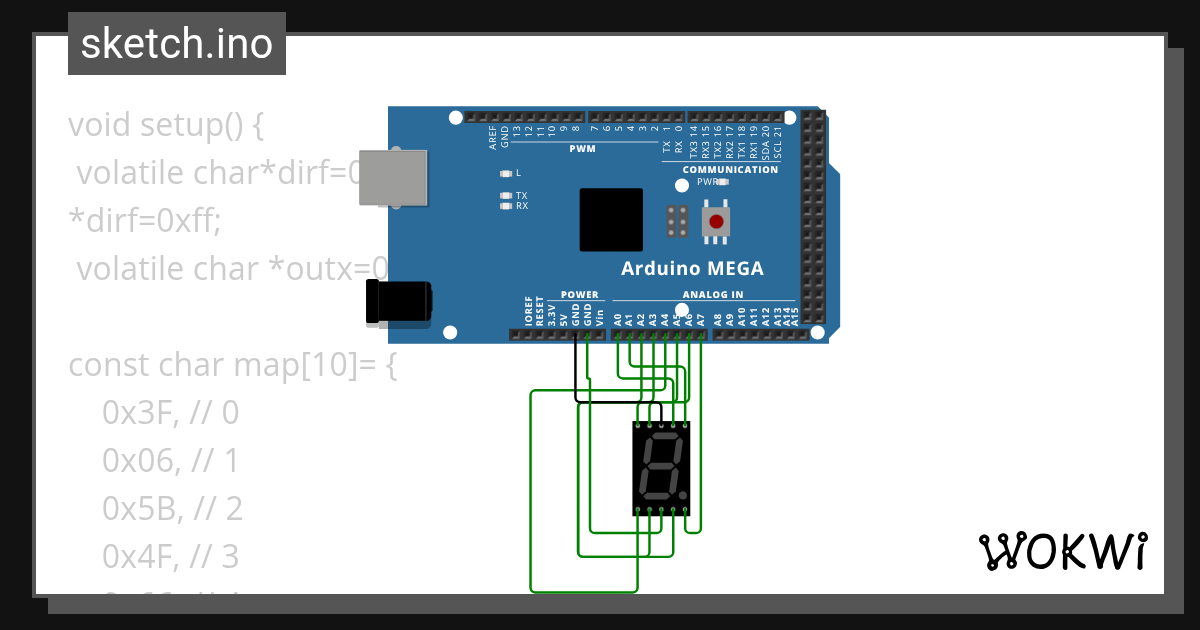7 Segment Last Digit Wokwi Esp32 Stm32 Arduino Simulator 6716
