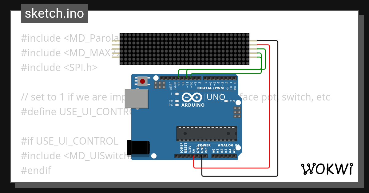 Leddotmatrixarduinouno Nadia Islamy Sp Xii A Wokwi Esp32 Stm32 2633
