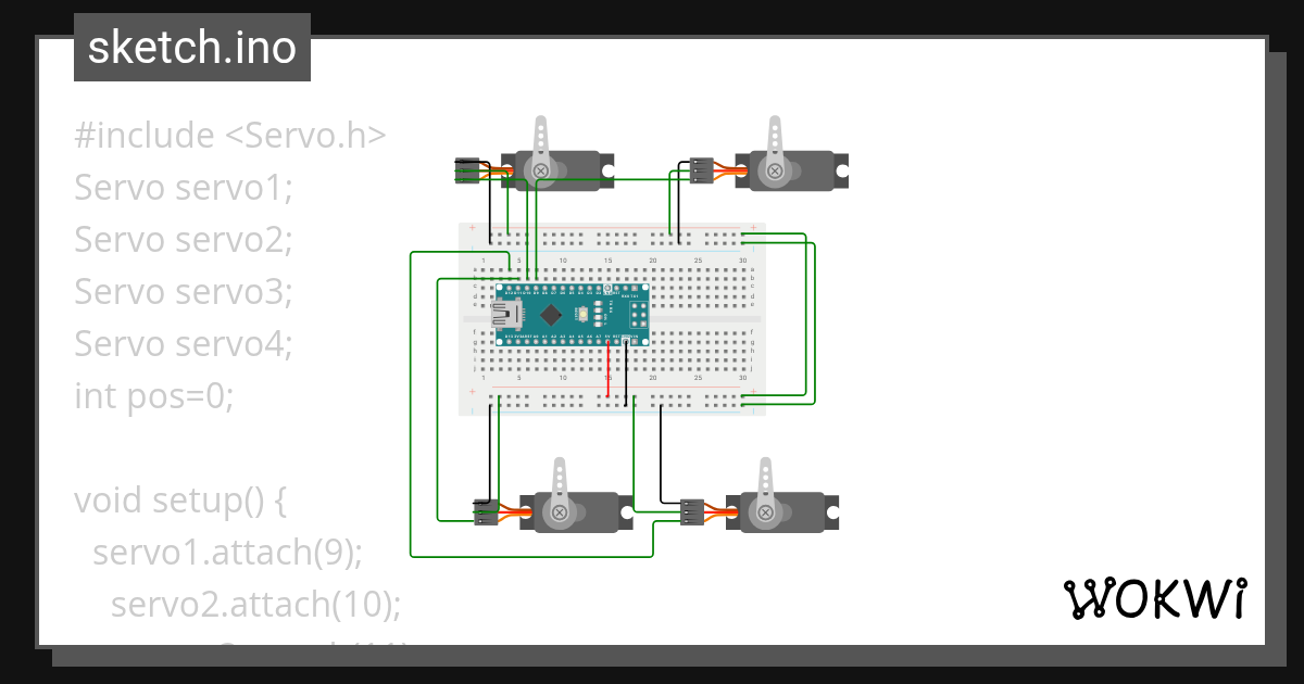 mechanikal arm - Wokwi ESP32, STM32, Arduino Simulator