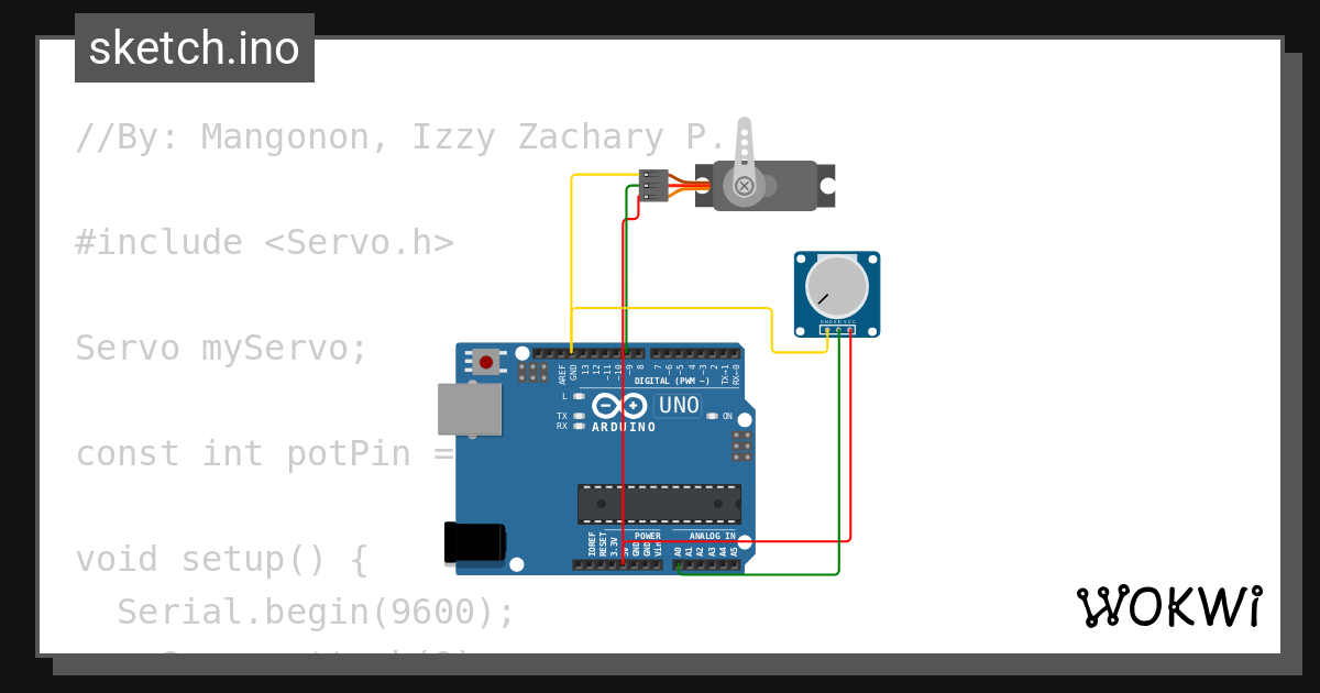 Potentiometer/Servo - Wokwi ESP32, STM32, Arduino Simulator Potentiometer/Servo - Wokwi ESP32, STM32, Arduino Simulator