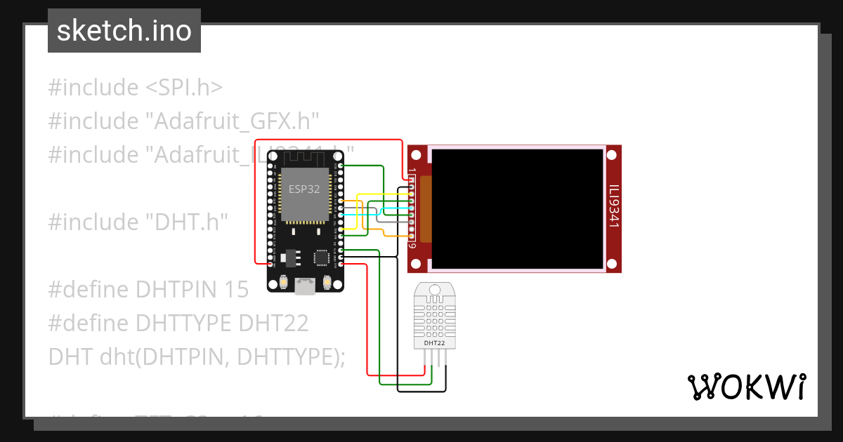 esp32-ILI9341 continuous graph plot Copy - Wokwi ESP32, STM32, Arduino Simulator