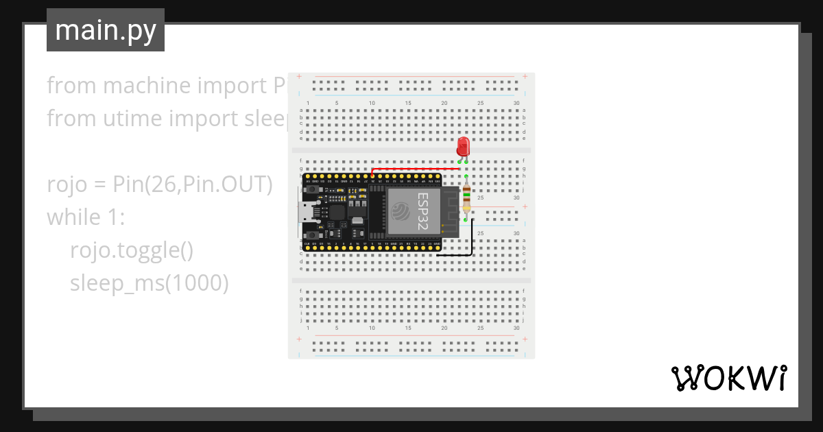 S2e1 Encender 1 Led Wokwi Esp32 Stm32 Arduino Simulator 4078