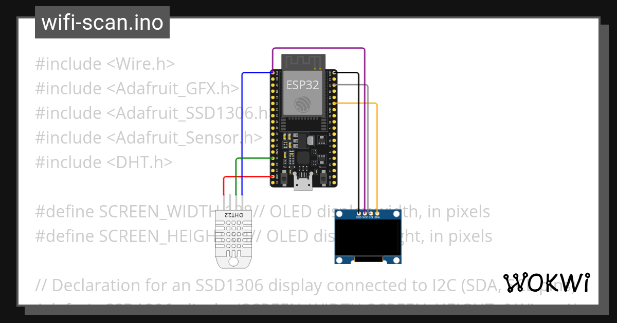 Oled Fisico - Wokwi ESP32, STM32, Arduino Simulator
