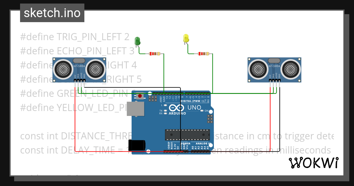 Smart Traffic Mirror 1 Copy - Wokwi ESP32, STM32, Arduino Simulator