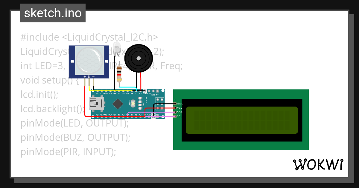 Sensor Pir Wokwi Esp32 Stm32 Arduino Simulator 