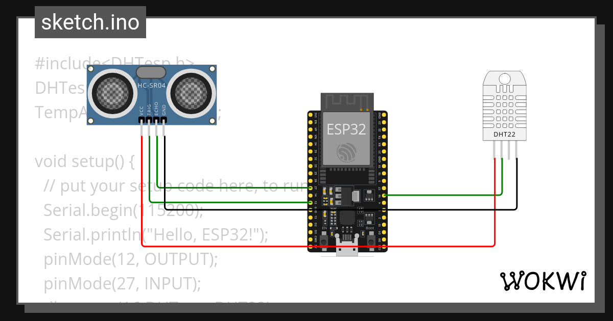 Ultrasonic And Dht Sensor Deepakkumar Wokwi Esp32 Stm32 Arduino 9316