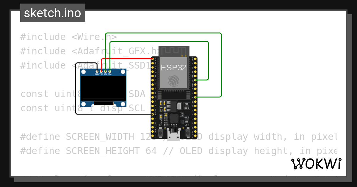 Oled Test Wokwi Esp32 Stm32 Arduino Simulator 8656