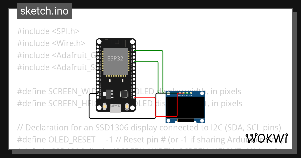 OLED DISPLAY with PICTURE Copy - Wokwi ESP32, STM32, Arduino Simulator