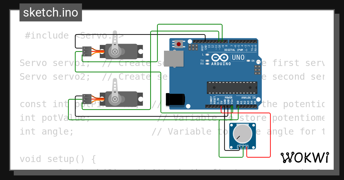 Servo Motor Wokwi Esp32 Stm32 Arduino Simulator 9982