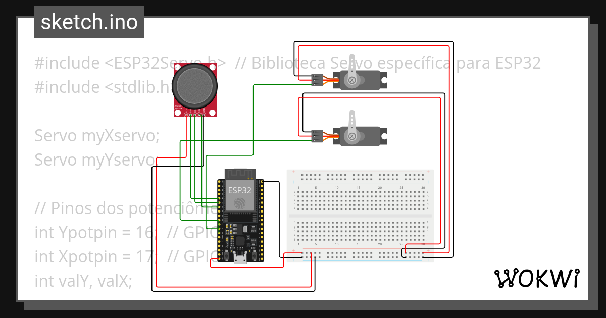 Pan-Tilt Simulado - ESP32 Copy - Wokwi ESP32, STM32, Arduino Simulator
