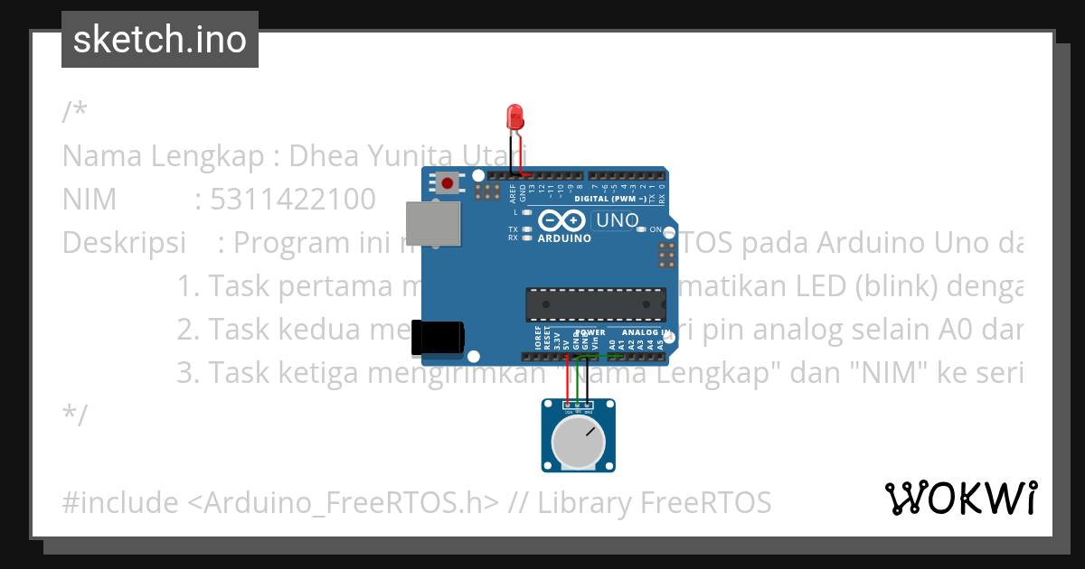 Embedded System_FreeRTOS - Wokwi ESP32, STM32, Arduino Simulator