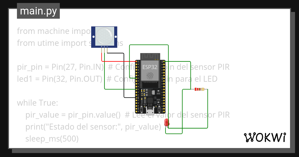sensor_pir - Wokwi ESP32, STM32, Arduino Simulator