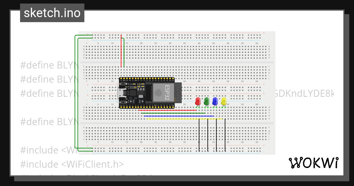 Prj19 LED Blynk 1 - Wokwi ESP32, STM32, Arduino Simulator