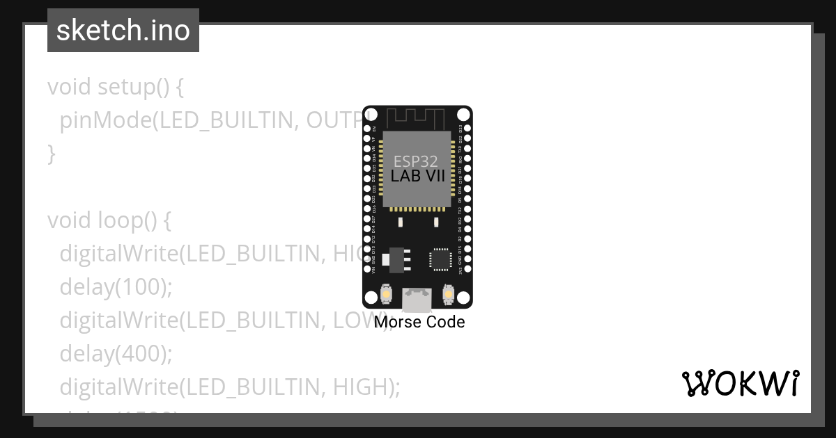 Lab 7morse Code Copy Wokwi Esp32 Stm32 Arduino Simulator 