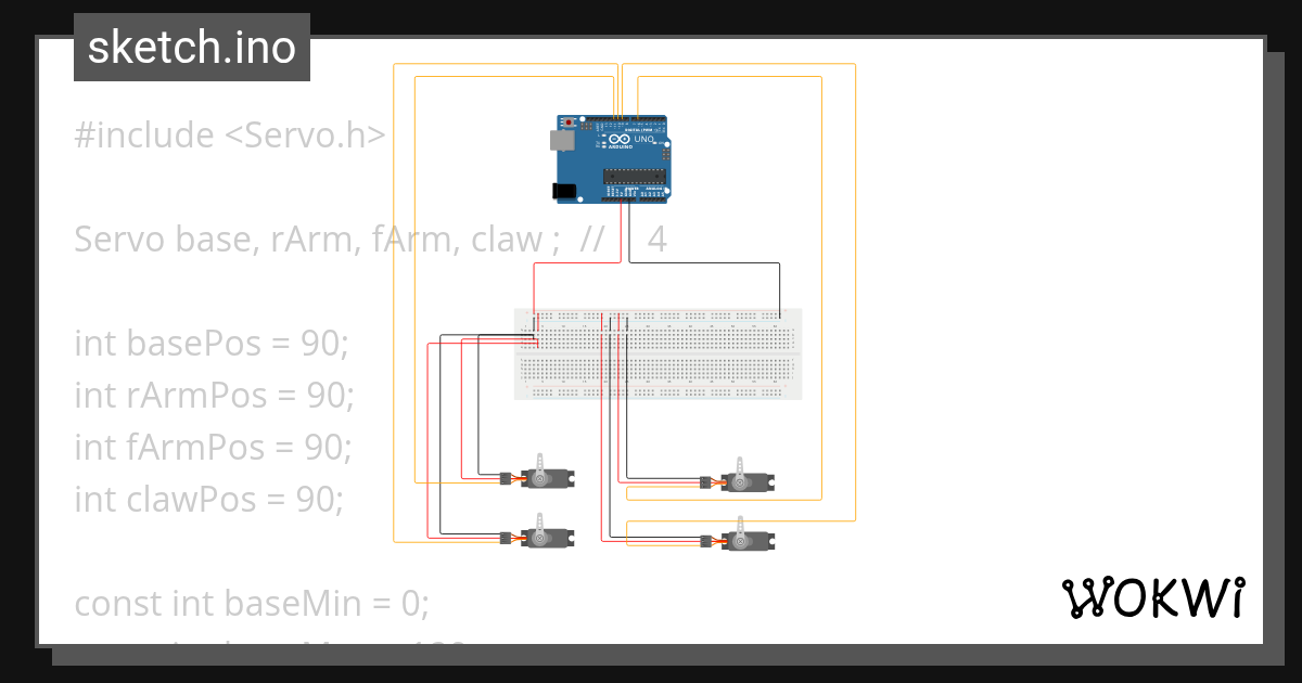 MeArm_03_speed - Wokwi ESP32, STM32, Arduino Simulator