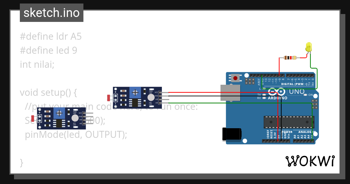 Lampu Sensor Ldr Wokwi Esp32 Stm32 Arduino Simulator 8348
