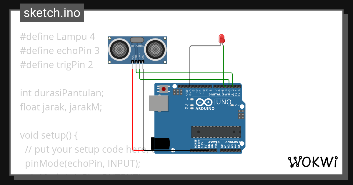 Ultrasonic HC SR04 Copy - Wokwi ESP32, STM32, Arduino Simulator Ultrasonic HC SR04 Copy - Wokwi ESP32, STM32, Arduino Simulator