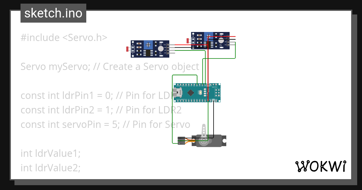 Solar Tracking Wokwi Esp32 Stm32 Arduino Simulator 5487