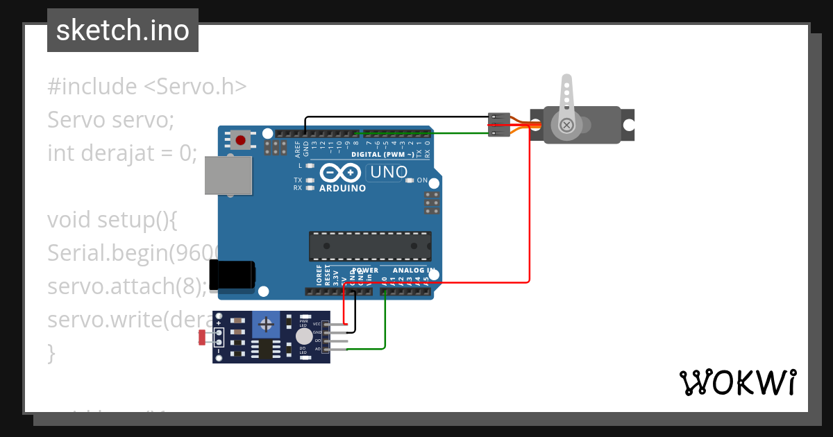 ldr servo - Wokwi ESP32, STM32, Arduino Simulator