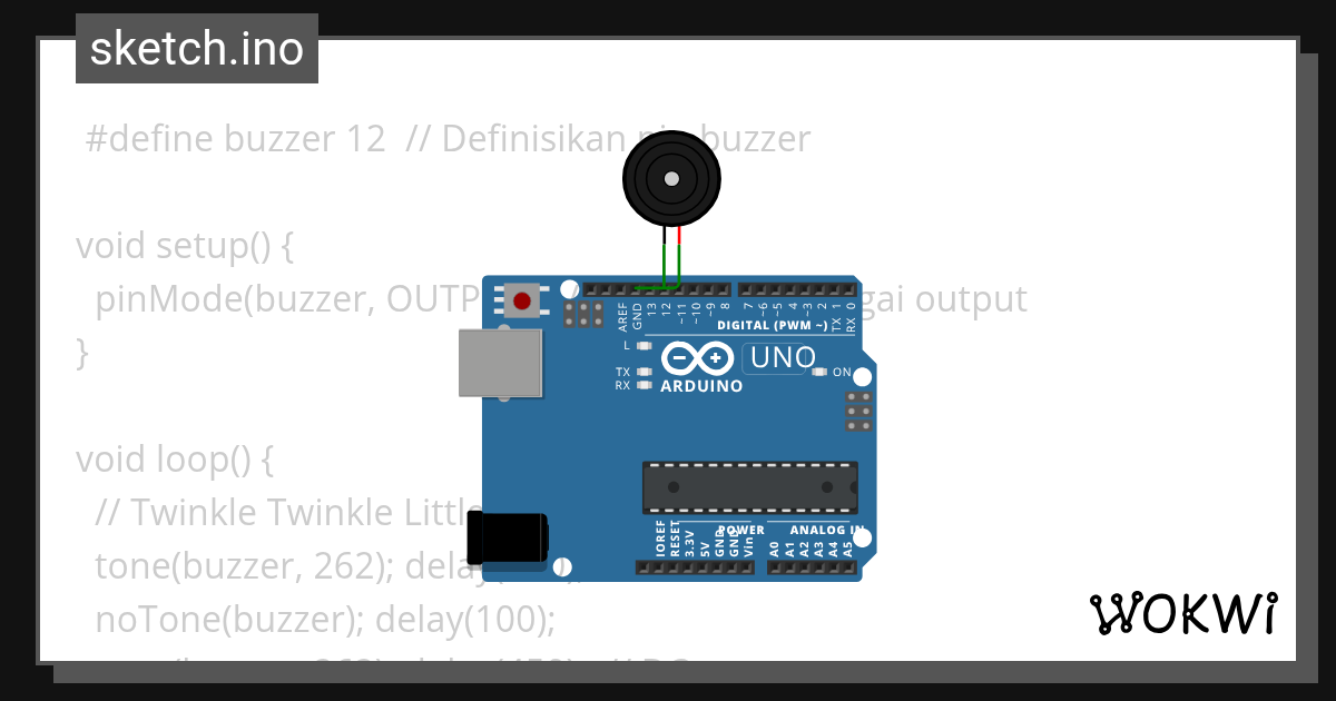 buzzer lagu glory - Wokwi ESP32, STM32, Arduino Simulator