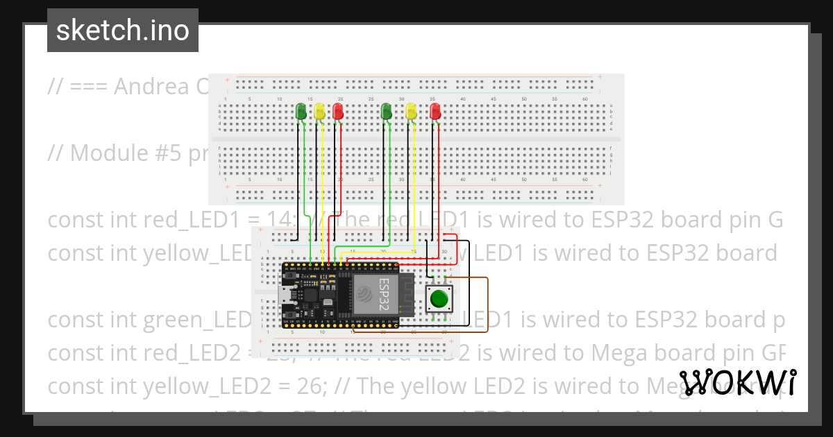 Module 5 - Andrea OConnor - Wokwi ESP32, STM32, Arduino Simulator